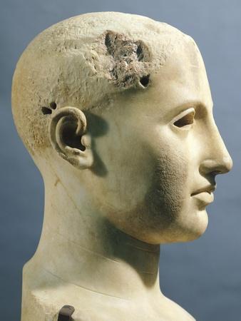 'Head of Apollo Aleo, White Marble Acrolith Found in Punta Alice in ...