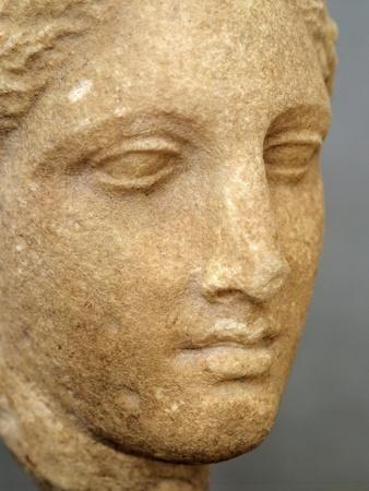 Head of Atlanta, from Athena Alea Temple, Tegea Temple, Greece BC ...