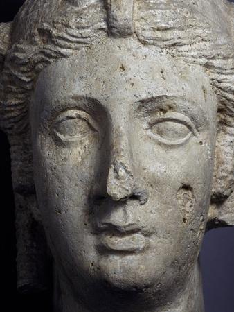 'Head of Cleopatra I or Ii, Limestone Sculpture, from Mazarita District ...
