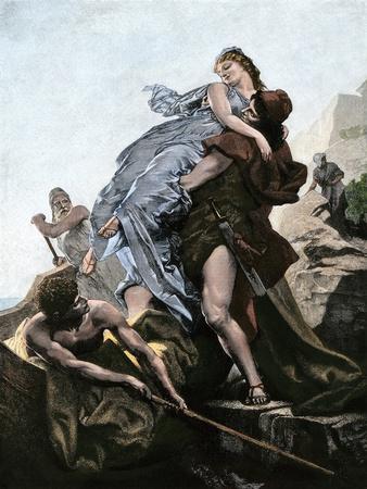 Helene, Queen of Sparta Taken Away by the Trojan Prince Paris, Starting ...