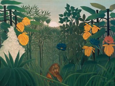 'The Repast of the Lion, about 1907' Giclee Print - Henri Rousseau ...