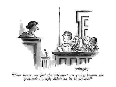 Defendant In Court Cartoon