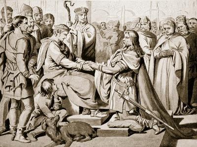 Hereward the Wake Submits to William the Conqueror Giclee Print | Art.com