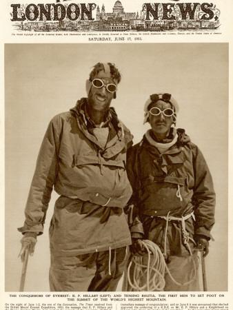 'Hillary and Tensing Bhutia Conquering Everest' Photographic Print ...