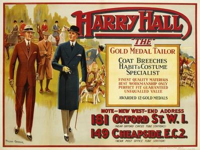 'Harry Hall - "The" Gold Medal Tailor Advertisement Poster' Giclee ...