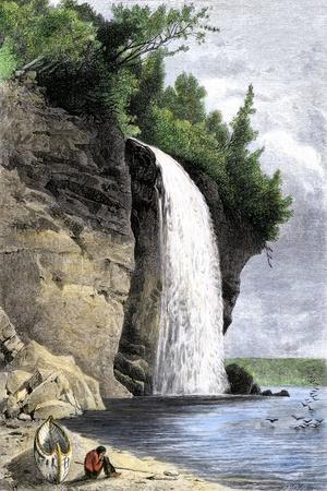 'History of Indigenous Peoples: American Indian with Canoe near a ...