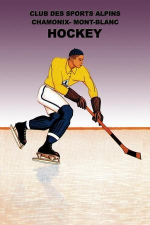 'Hockey: Alpine Sports Club' Art Print | Art.com