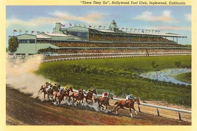 Hollywood Turf Club, Inglewood, California Art Print | Art.com