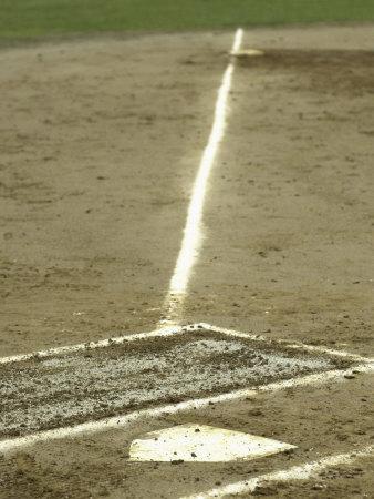 'Homeplate with View of Third Base' Photographic Print | Art.com