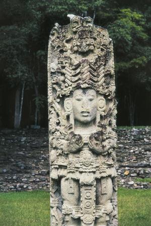 Honduras, Copan, Mayan Stele Giclee Print | Art.com