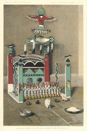 'Hopi Altar of Great Fire Clan' Art Print | Art.com