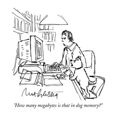 '"How many megabytes is that in dog memory?" - Cartoon' Premium Giclee ...