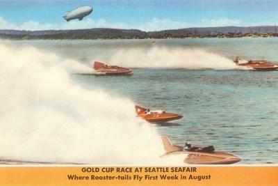 'Hydroplane Races, Seattle, Washington' Art Print | Art.com