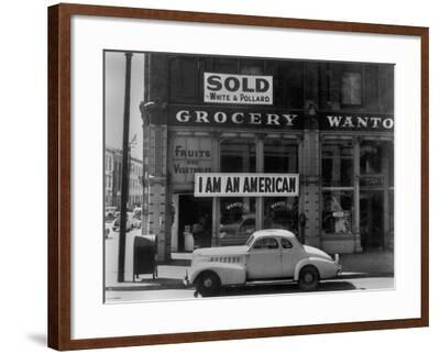 'I Am an American Sign on a Store Front' Photo | Art.com