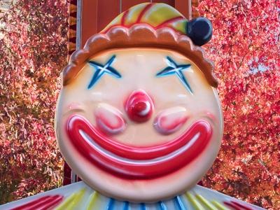 'I have always found clowns both bizarre and scary. This kitsch example ...