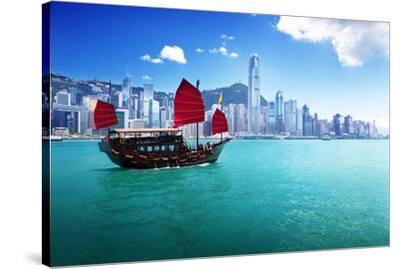 Hong Kong Harbour Stretched Canvas Print - Iakov Kalinin | Art.com