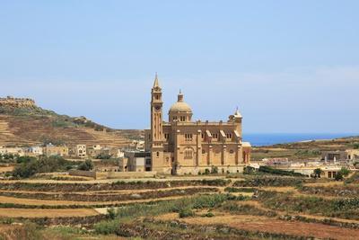 Romanesque architecture of basilica church, national pilgrimage shrine ...