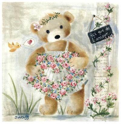 'Ici Que de L'Amour' Art Print - Joëlle Wolff | Art.com