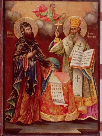 'Icon of St. Cyril and St. Methodius 1862' Giclee Print | Art.com