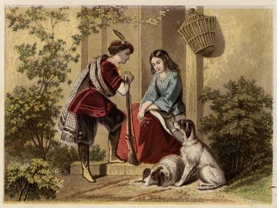 Idealised Victorian Love Scene Art Print | Art.com