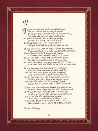 'If' Giclee Print - Rudyard Kipling | Art.com