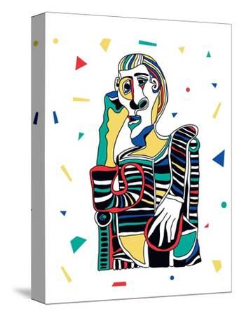 Picasso Portrait. Vector Illustration. Mosaic RGB Style Stretched ...