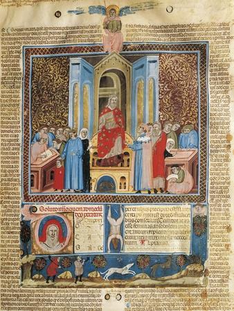 'Illuminated Frontispiece from the Justinian's Digest' Giclee Print ...
