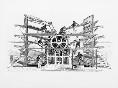 'Illustration of a Cylinder Printing Press' Giclee Print | Art.com