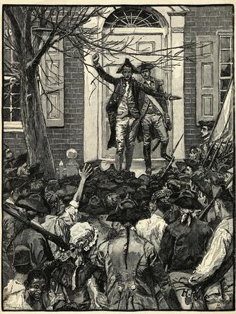 'Illustration of Alexander Hamilton Addressing a Mob' Giclee Print ...
