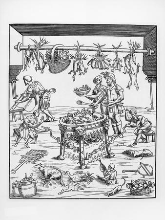 'Illustration of an Italian Renaissance Kitchen' Giclee Print | Art.com