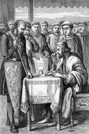 'Illustration of King John Signing the Magna Carta' Giclee Print | Art.com