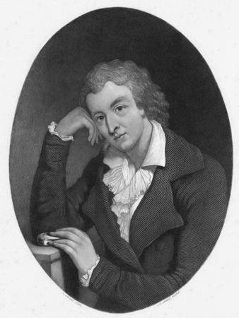 Illustration of Poet Friedrich Schiller in Thoughtful Pose Giclee Print ...