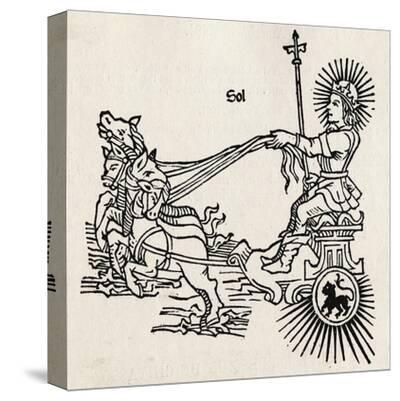 Illustration of Roman Sun God Sol Stretched Canvas Print | Art.com