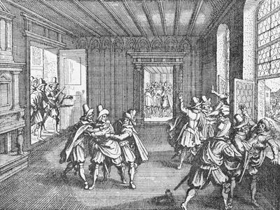 'Illustration of Royal Commissioners Thrown out Window' Giclee Print ...