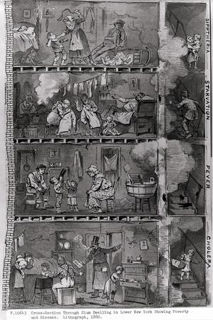 'Illustration of Slums in Lower New York' Giclee Print | Art.com