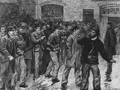 'Illustration of Workers During 1886 Dockers' Strike, London' Giclee ...