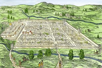 Inca City of Cuzco or Cusco (Peru) in 1556 after the Spanish Conquest ...