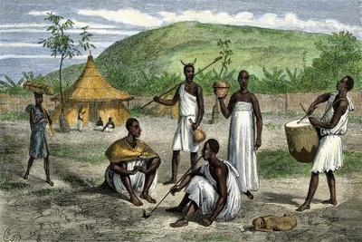 'Indigenous Uganda (Uganda) near the House of King Mtesa's Uncle ...