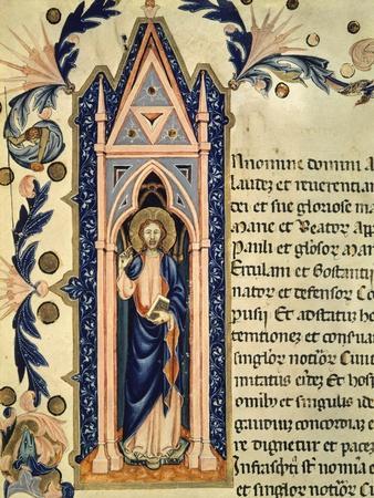 'Initial Capital Letter Depicting Christ in Benediction' Giclee Print ...