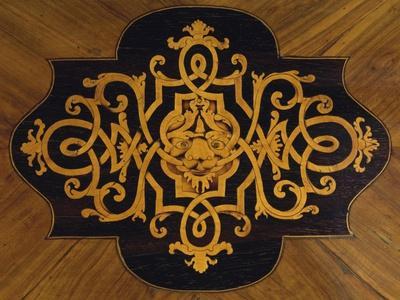 'Inlay, Detail from Top of Chest of Drawers with Concave Front and ...