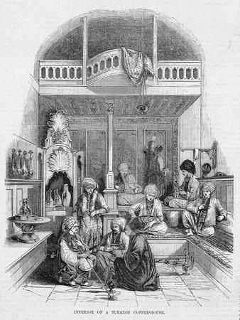 Interior of a Turkish Coffee House Giclee Print | Art.com