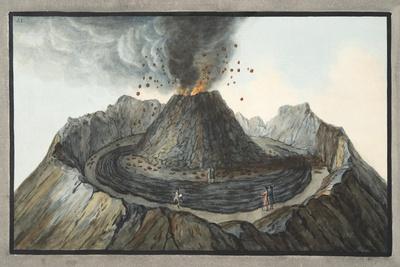 'Interior view of the Crater of Mount Vesuvius, as it was before the ...