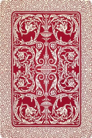 'Intricate Pattern in Red and White' Art Print | Art.com