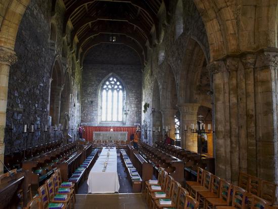 Iona Abbey, Inside the Church, Isle of Iona, Scotland, United Kingdom ...