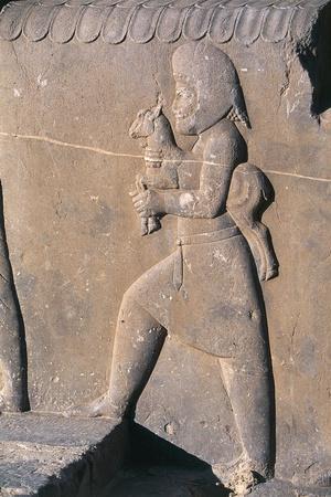 'Iran, Persepolis, Palace of Xerxes, Relief of Tribute Bearer' Giclee ...