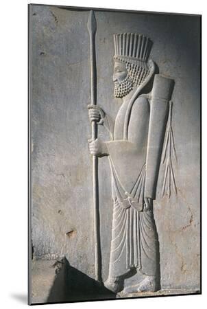 'Iran, Persepolis, Reception Hall 'Apadana', Relief of Persian Guard ...