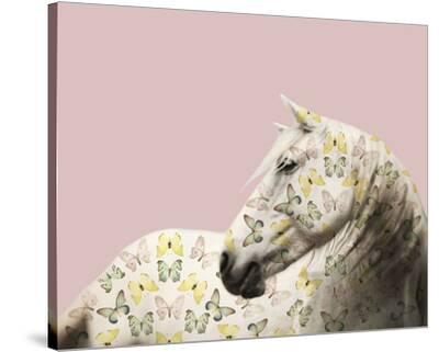 'Flutterby Horse - Gaze' Stretched Canvas Print - Irene Suchocki | Art.com