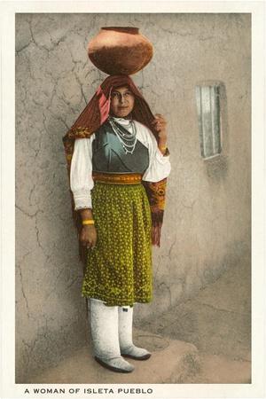 'Isleta Pueblo Woman, New Mexico' Art Print | Art.com
