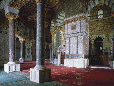 'Israel, Jerusalem, Old Town, Temple Mount, Dome of Rock, Interior ...