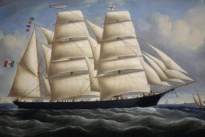 'Italian Brigantine Giuseppino, Oil on Canvas by Spencer, 19th Century ...